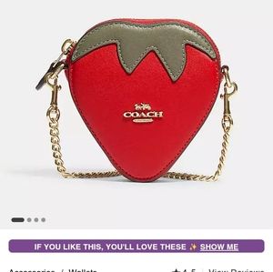 Coach | Bags | Coach Strawberry Coin Case | Poshmark